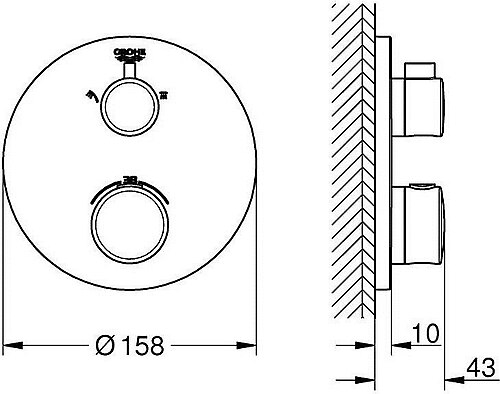 Grohe 24076000 Grohtherm 2 Çıkışlı Termostatik Banyo Bataryası ...