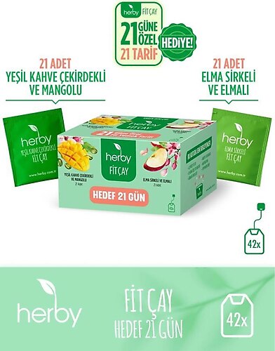 Herby Fit Çay Hedef 21 Gün Form Bitki Çayı 42'li Fiyatları, Özellikleri ...