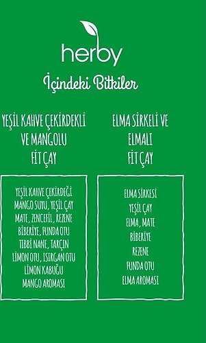 Herby Fit Çay Hedef 21 Gün Form Bitki Çayı 42'li Fiyatları, Özellikleri ...