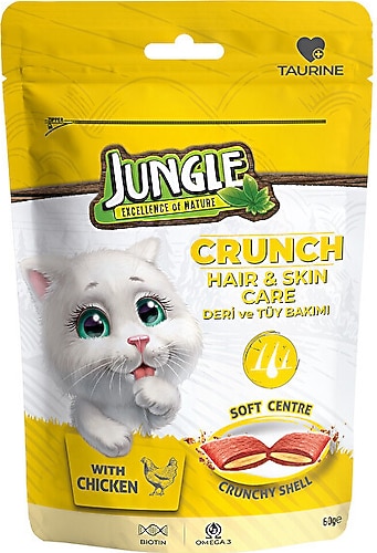 Jungle Crunch Deri ve Tüy Bakımı 60 gr Kedi Ödül Maması Fiyatları ...