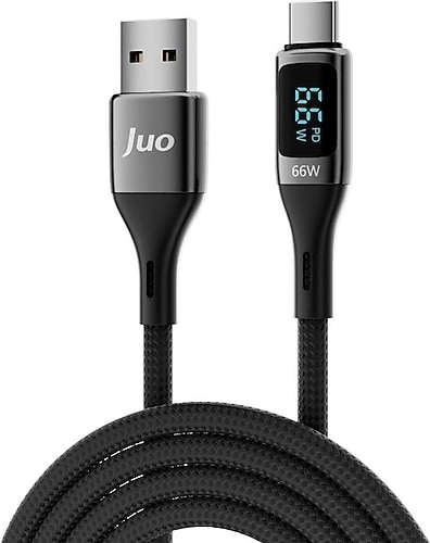 Juo JCBL662 66 W 2 m Led Ekranlı USB to Type-C Hızlı Şarj Kablosu ...