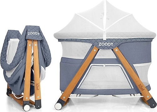 Kiwi Zoody 3 in 1 Bebek Beşiği, Oyun Parkı ve Park Yatak Mavi Fiyatları ...