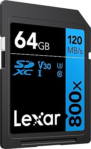 Lexar Blue Series 800x LSD0800064G-BNN Class 10 UHS-I U3 V30 64 GB ...