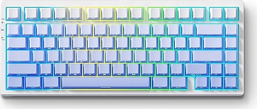 Mchose G75 Pro MC-G75-14 Glacier Gradient RGB %75 TKL Matcha Latte Switch V2 Kablolu/Kablosuz ...