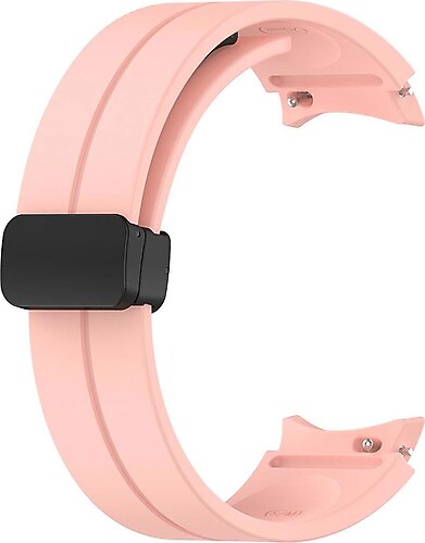 Microsonic Samsung Galaxy Watch 4 Classic 42mm Pembe Ribbon Line Kordon ...