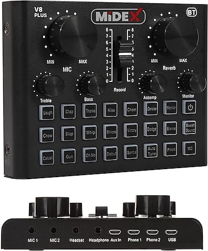 Midex VS8 Plus Ses Kartı Efektli Canlı Yayın Radyo Mikseri Fiyatları, Özellikleri ve Yorumları ...