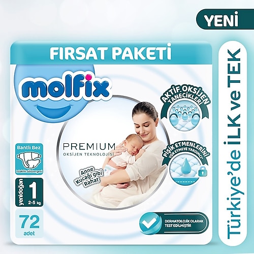 Molfix Premium 1 Numara Yenidoğan 72'li Bebek Bezi Fiyatları ...