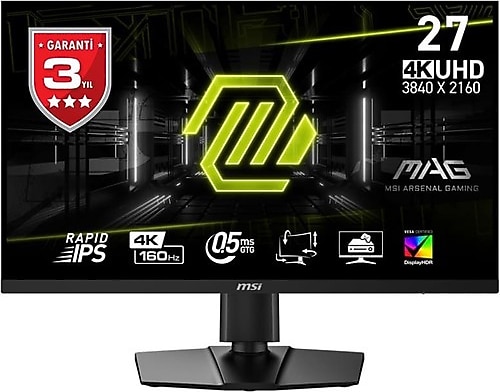 MSI MAG 274UPF E2 27" 0.5 ms 4K Pivot IPS 160 Hz Oyuncu Monitörü ...