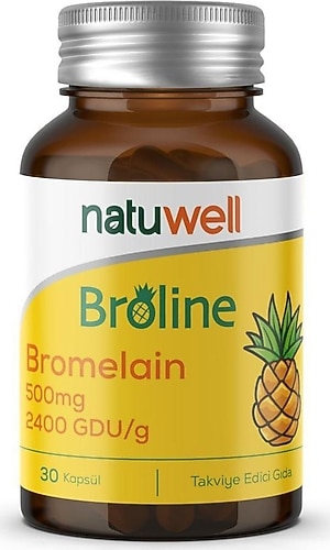 Natuwell Broline Bromelain 500 mg 30 Kapsül Fiyatları, Özellikleri ve ...