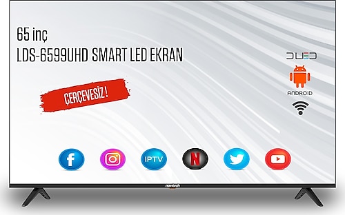 Navitech LDS-7599UHD 4K Ultra HD 75" 190 Ekran Uydu Alıcılı Android ...
