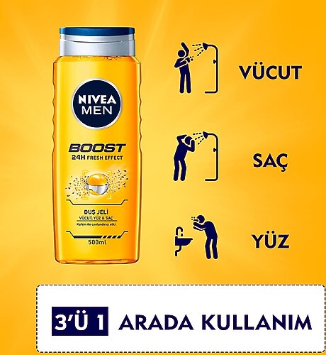 Nivea Men Boost 500 ml Duş Jeli Fiyatları, Özellikleri ve Yorumları ...