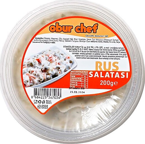Obur Chef Rus Salatası 200 gr Fiyatları, Özellikleri ve Yorumları | En ...