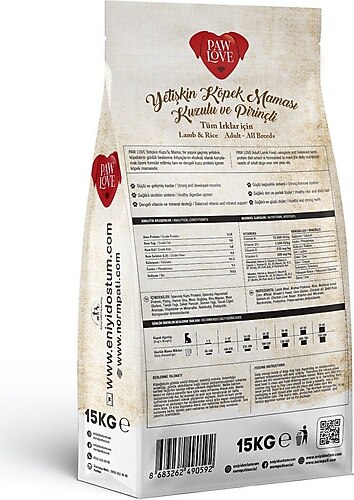 Paw Love Kuzu Etli 15 kg Yetişkin Köpek Maması Fiyatları, Özellikleri ...