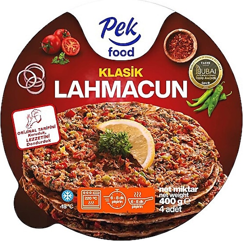 Pek Food Klasik Lahmacun 400 gr Fiyatları, Özellikleri ve Yorumları ...