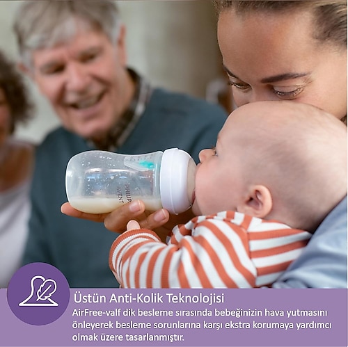 Philips Avent SCY670/01 Natural Response Airfree Valfli Biberon 125 ml ...