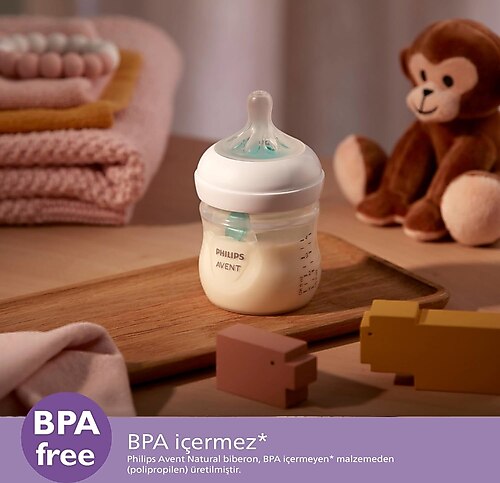 Philips Avent SCY670/01 Natural Response Airfree Valfli Biberon 125 ml ...