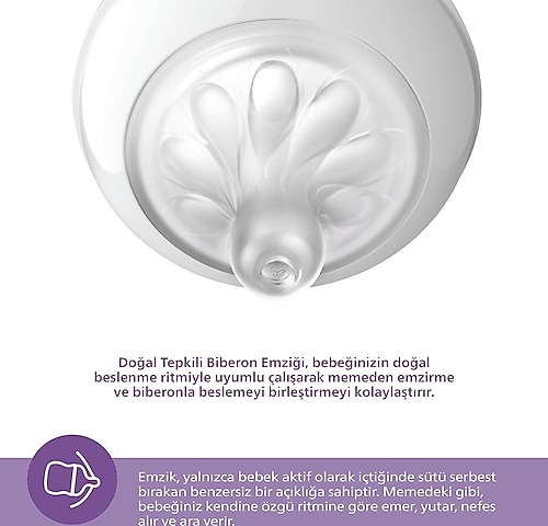 Philips Avent SCY670/01 Natural Response Airfree Valfli Biberon 125 ml ...