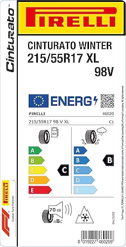 Pirelli Cinturato Winter 215/55 R17 98V XL Kış Lastiği Fiyatları, Özellikleri ve Yorumları | En ...