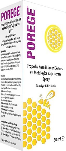 Porege Propolis ve Kara Mürver Ekstreli Boğaz Spreyi 30 ml Fiyatları ...