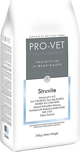 Pro-Vet Struvite Urinary İdrar Yolu Problemi Olan Kediler için 750 gr ...
