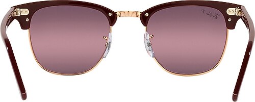 Ray-Ban Ray-Ban Clubmaster Chromance 3016 1365G9 Polarize Rose-Gold/Red ...
