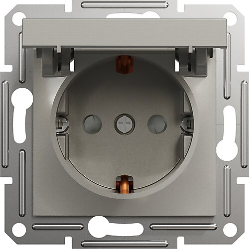 Schneider EPH3100169 Asfora Bronz Sıva Altı Çerçevesiz Kapaklı Topraklı ...