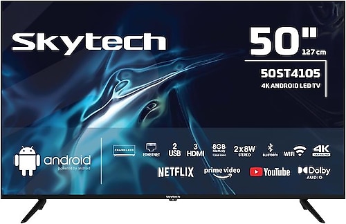 Skytech 50ST4105 4K Ultra HD 50" 127 Ekran Uydu Alıcılı Android Smart LED TV Fiyatları ...
