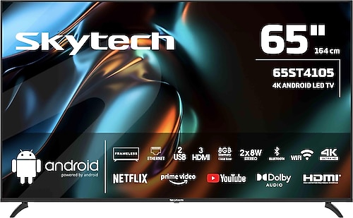 Skytech 65ST4105 4K Ultra HD 65" 165 Ekran Uydu Alıcılı Android Smart LED TV Fiyatları ...