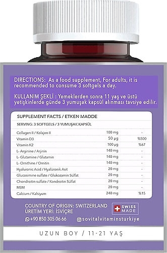 Sovital Tall Girl Boys 90 Kapsül Fiyatları, Özellikleri ve Yorumları ...