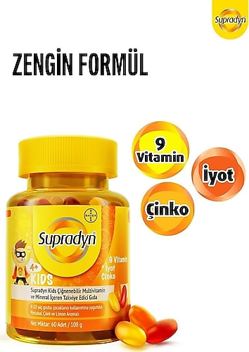 Supradyn Kids Multivitamin 60 Tablet Fiyatları, Özellikleri ve ...