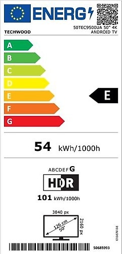 Techwood 50TEC9500UA 4K Ultra HD 50'' 127 Ekran Uydu Alıcılı Android ...