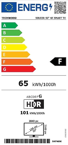 Techwood 50U03R 4K Ultra HD 50" 127 Ekran Uydu Alıcılı Smart LED TV ...