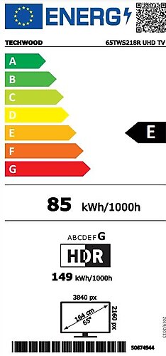 Techwood 65TWS218R 4K Ultra HD 65" 165 Ekran Uydu Alıcılı Smart LED TV ...
