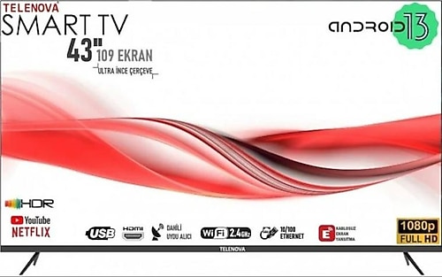 Telenova Revo 43 Full HD 43" 109 Ekran Uydu Alıcılı Android Smart LED TV Fiyatları, Özellikleri ...