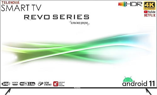 Telenova Revo 50FS1103 4K Ultra HD 50" 127 Ekran Uydu Alıcılı Android ...