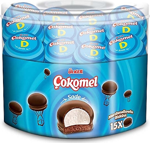 Ülker Çokomel Marshmallow Bisküvi 15x12 gr Fiyatları, Özellikleri ve ...