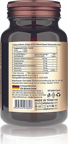 Validus Cognizin Sitikolin 500 mg 30 Tablet Fiyatları, Özellikleri ve ...