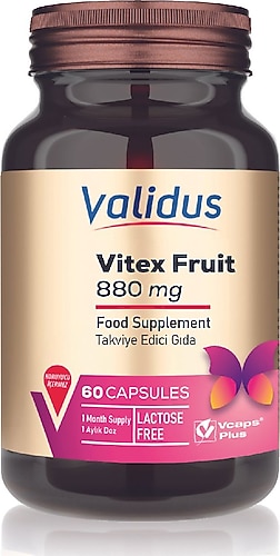 Validus Vitex Fruit 880 mg 60 Kapsül Fiyatları, Özellikleri ve ...