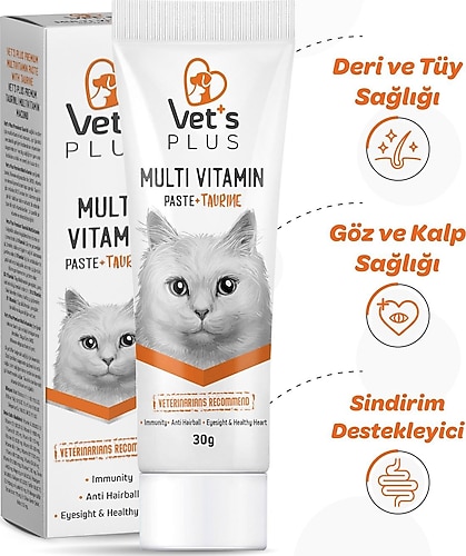 Vet's Plus Taurinli 30 gr Multivitamin Kedi Macunu Fiyatları ...
