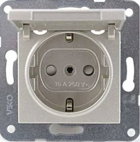 Viko Novella Metalik Beyaz Sıva Altı Çerçevesiz Kapaklı Ç.K Topraklı ...